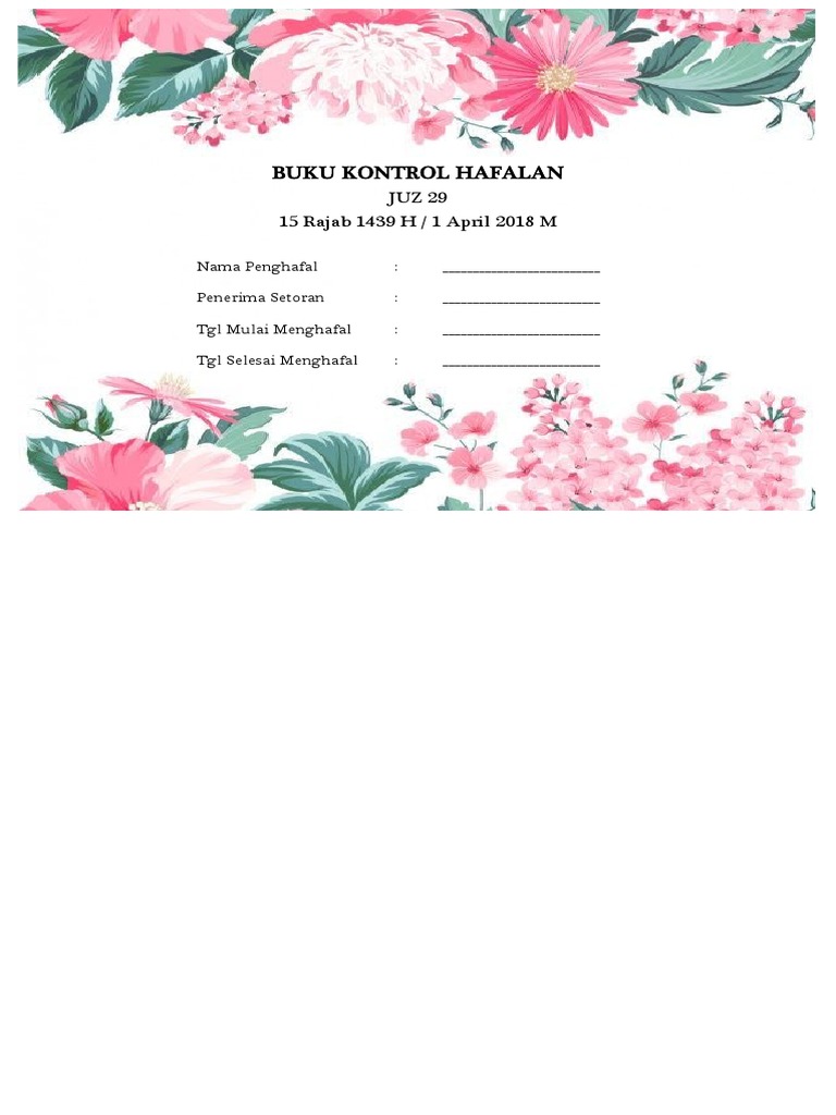 Buku Kontrol Hafalan | PDF