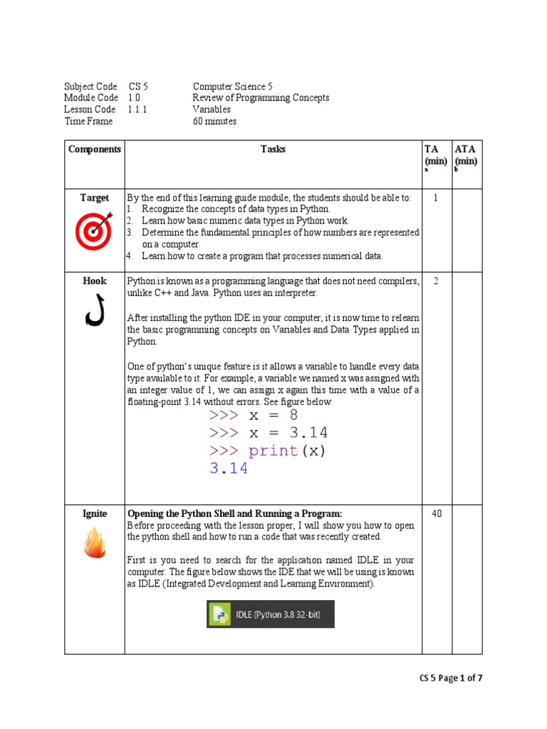Act Lab 2 Pdf Variable Computer Science Python Programming 2701