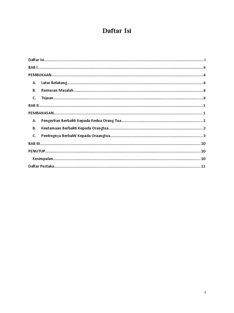 Makalah Berbakti Kepada Orang Tua | PDF