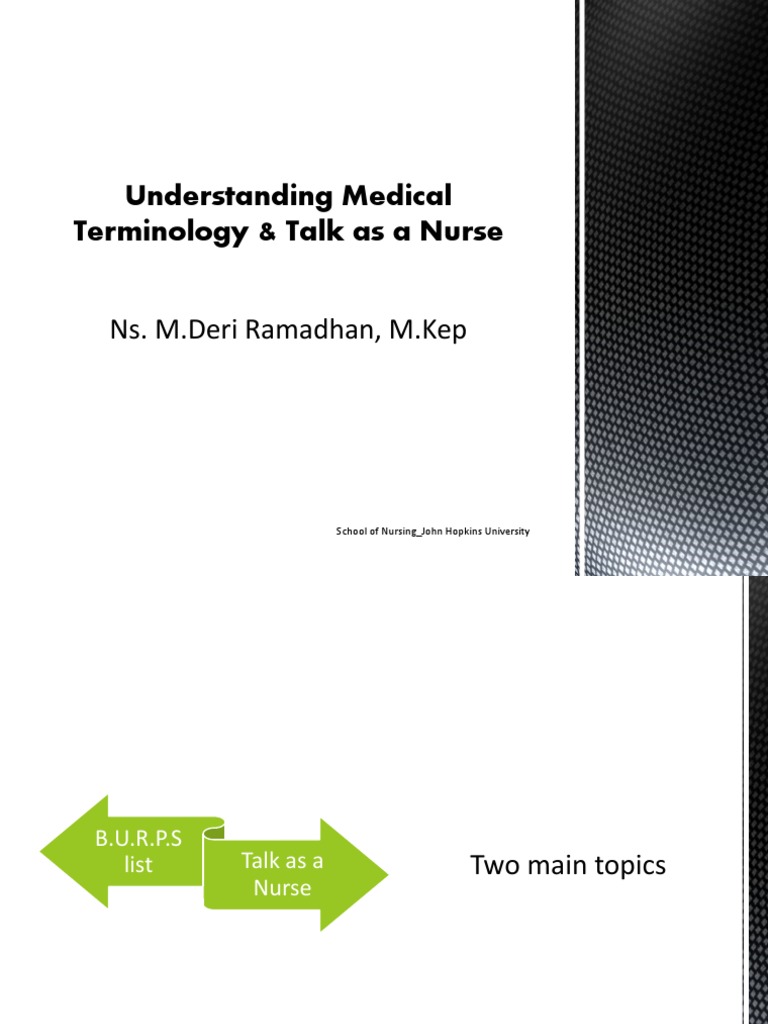 1 - Understanding Medical Terminology | PDF | Nursing | Communication