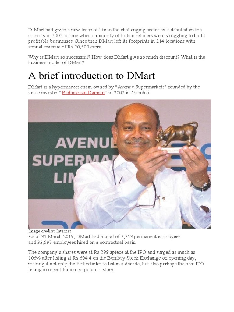 Dmart - Research Data | PDF | Retail | Supermarket