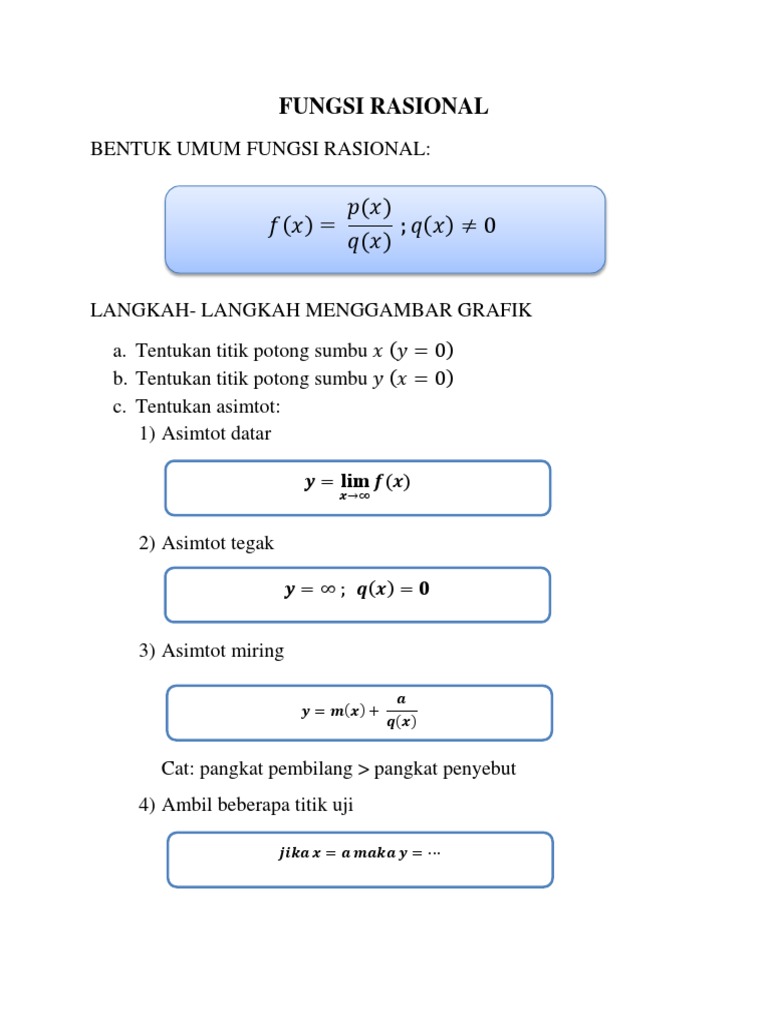 Asimtot Datar dan Tegak pada Fungsi | PDF | Metode & Bahan Ajar