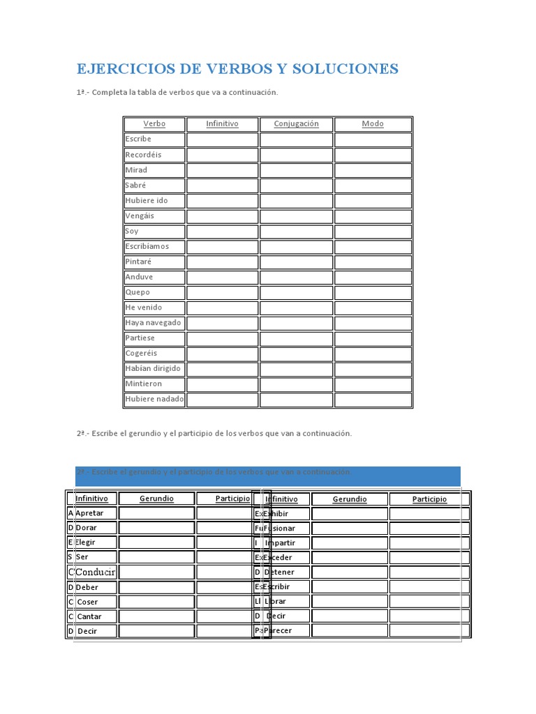 Anexo - Iv - Ejercicios - de - Verbos - y - Lectura - Comprensiva (1 ...