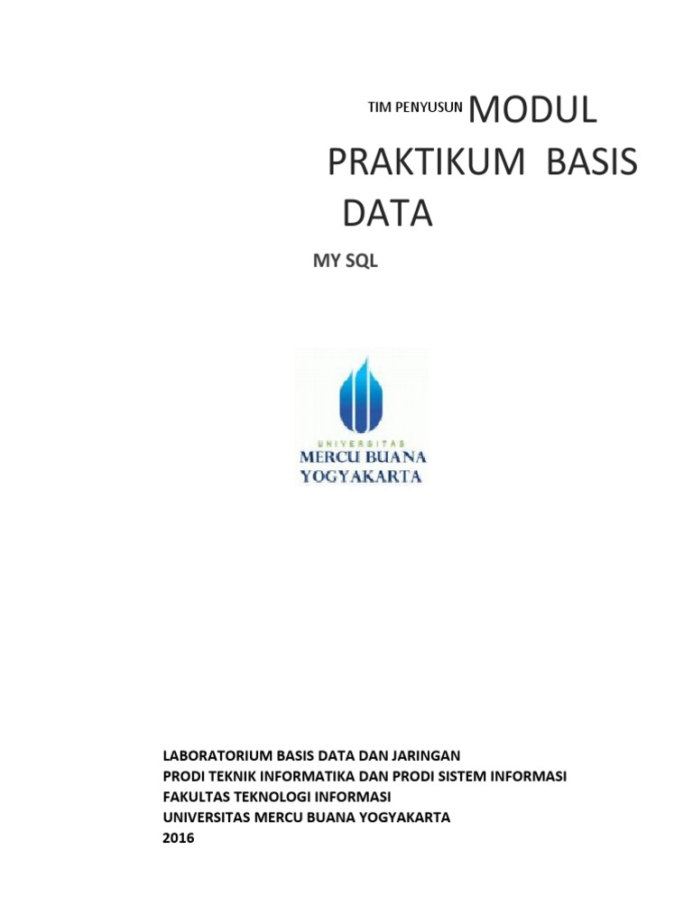 Modul Praktikum Basis Data-1 | PDF | Karier & Perkembangan | Komputer