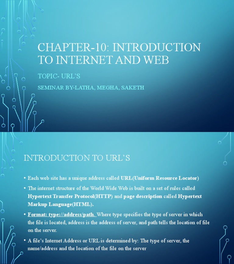 Chapter-10: Introduction To Internet and Web: Topic-Url'S | PDF | Business