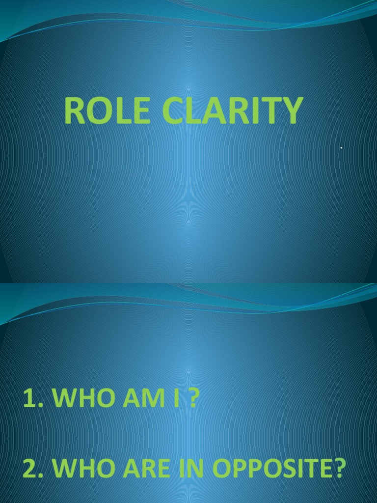 Role Clarity | PDF
