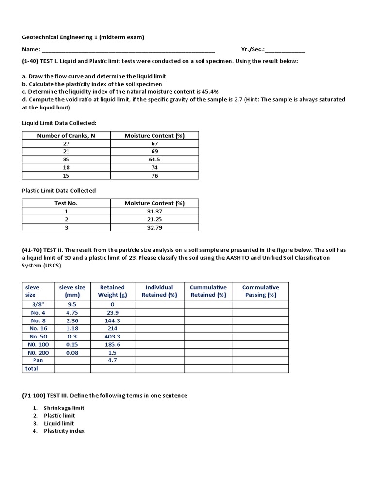 GE Midterm Exam | PDF