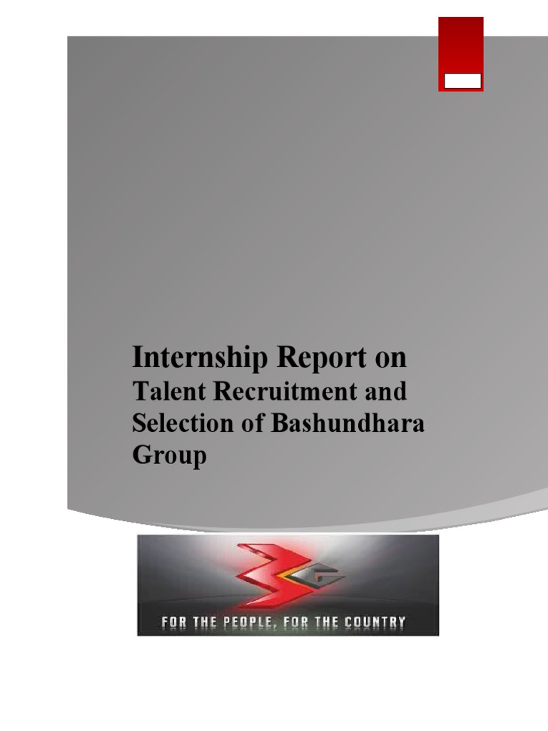 Internship Report On Talent Recruitment and Selection of Bashundhara Group | Download Free PDF ...