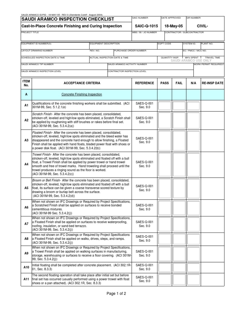 Saic Q 1015 | PDF | Concrete | Building Engineering