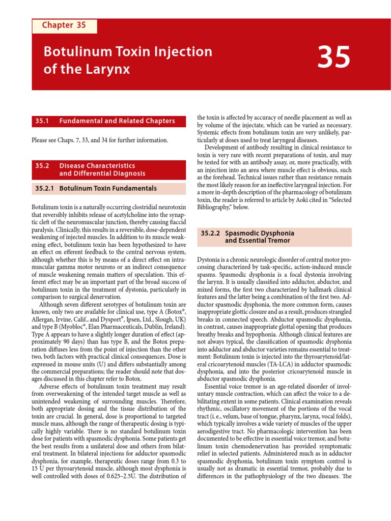 Botox Injection Book | PDF | Larynx | Electromyography