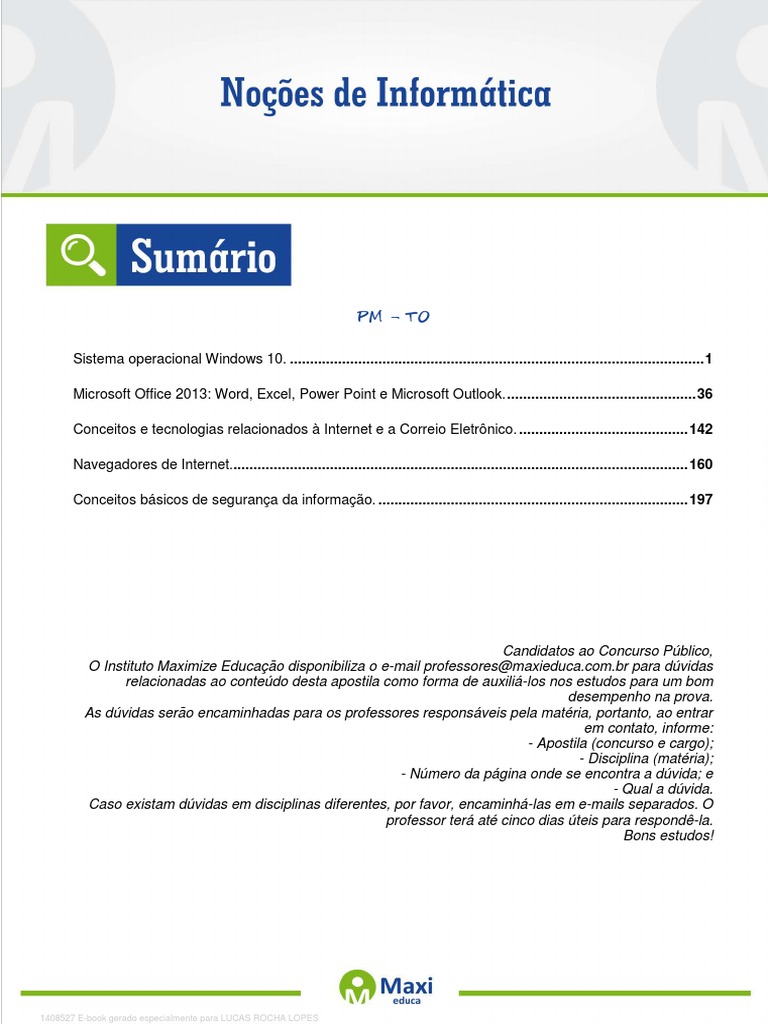Noções de Informatica | PDF | Rede de computadores | Windows 10