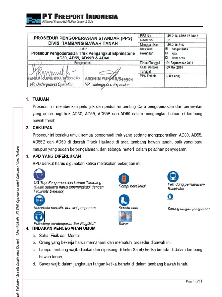Mine Truck AD30, AD55, AD55B, AD60 Indo Final WithSign | PDF