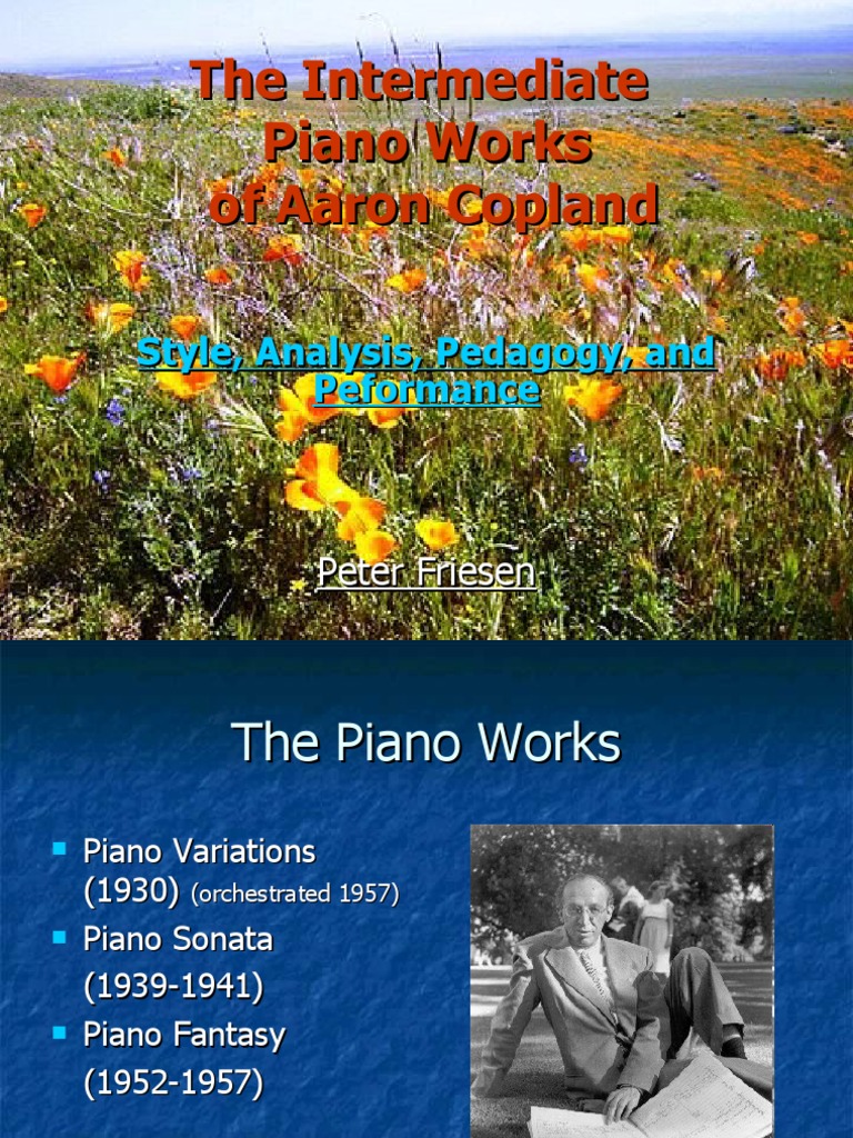 The Intermediate Piano Works of Aaron Copland | PDF | Rhythm | Harmony