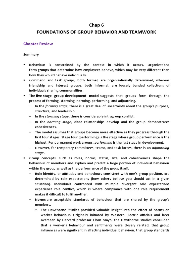 Foundations of Group Behavior and Teams | PDF | Behavior | Conformity