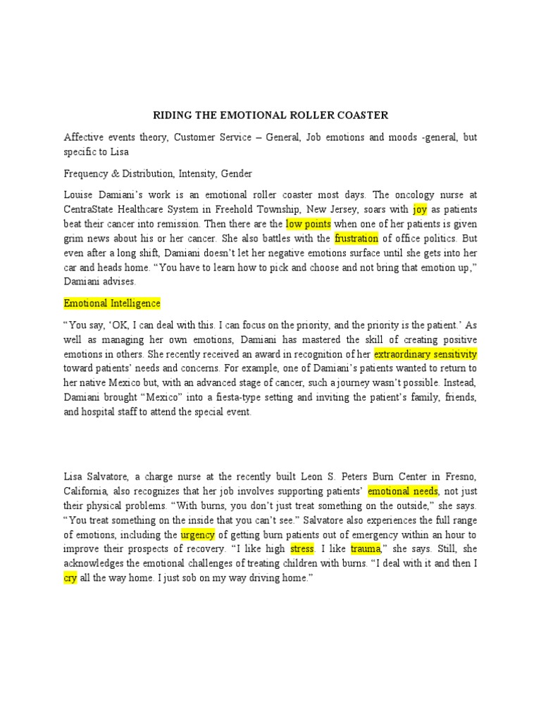 Emotions Case Study | PDF | Mental Health | Mood (Psychology)