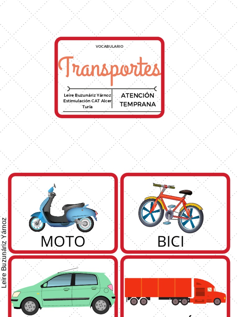 Flashcard Transportes - Actividades | PDF