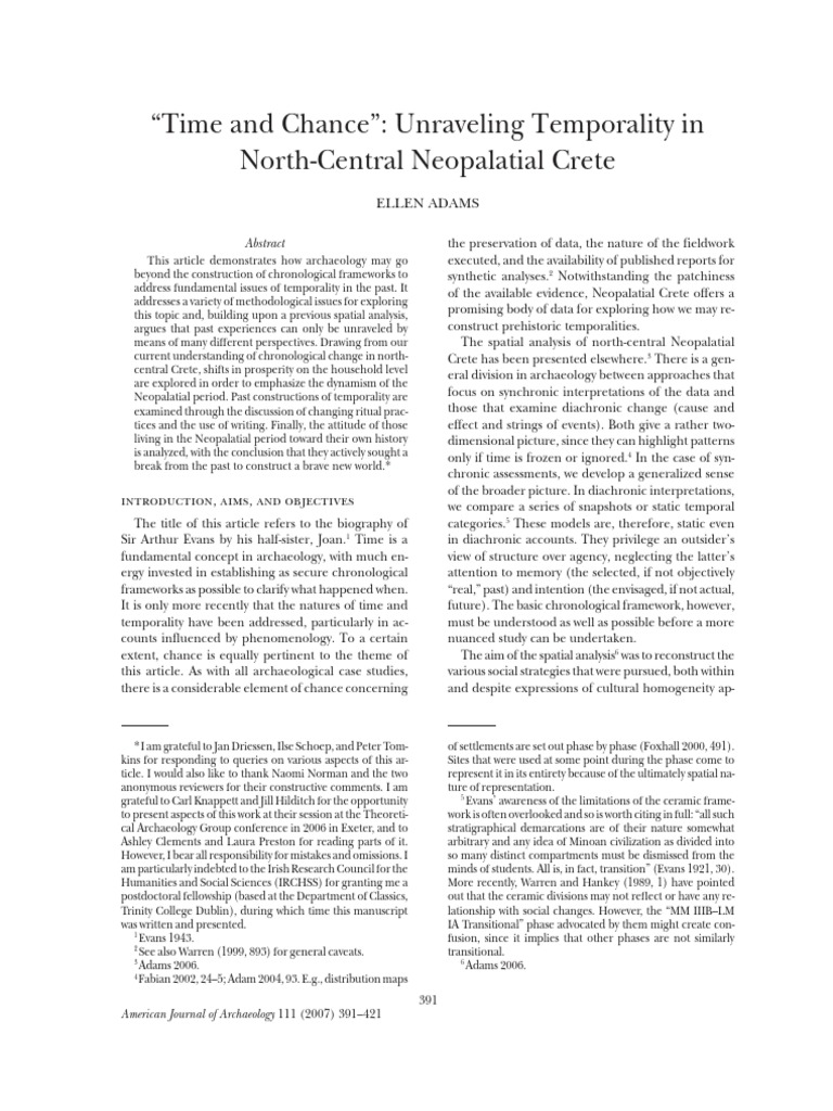Adams (2007) - Time and Chance. Unravelling Temporality in North ...