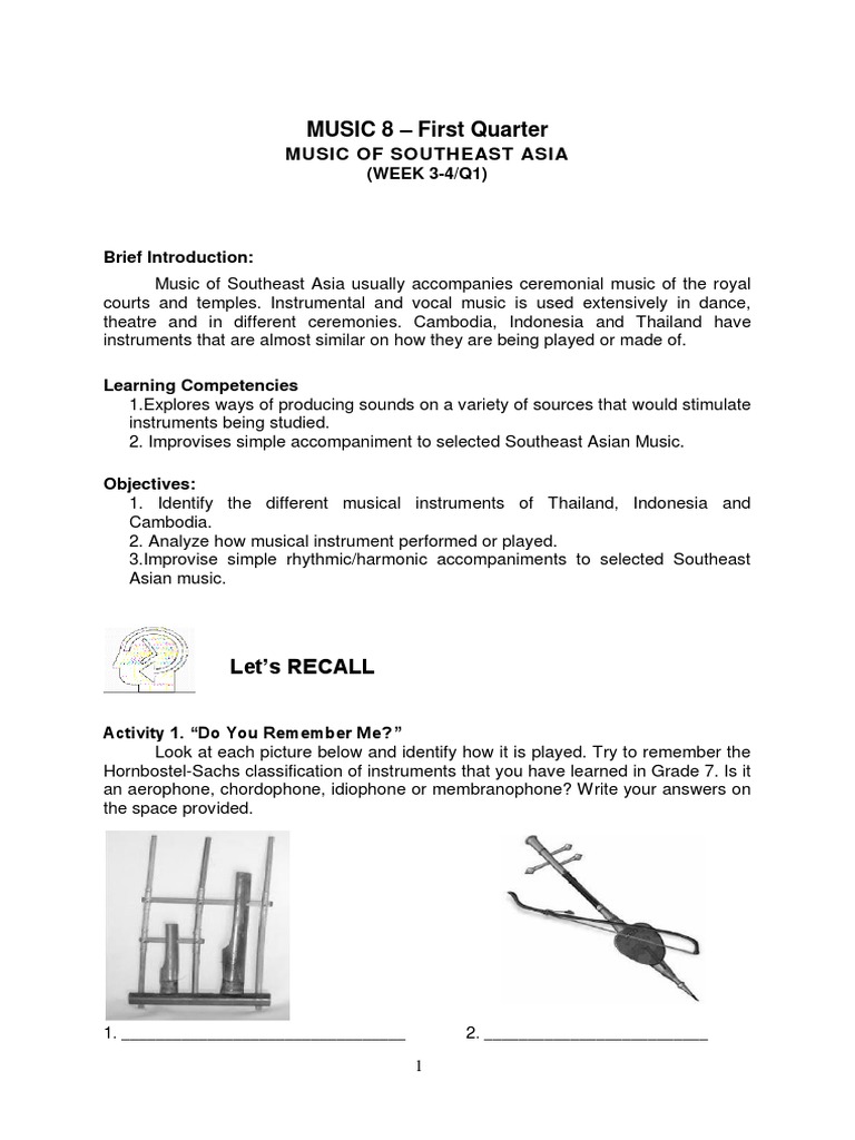 Southeast Asian Traditional Instruments | PDF | Musical Instruments ...