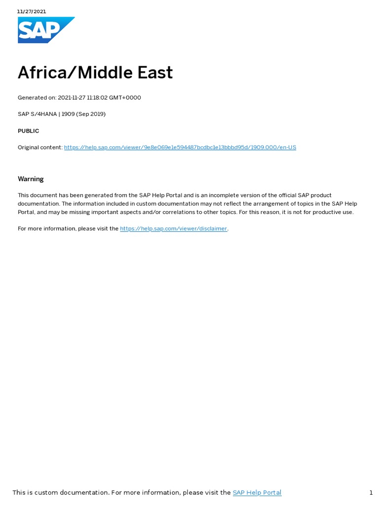 Africa - SAP - Middle East | PDF | Accounts Payable | Business