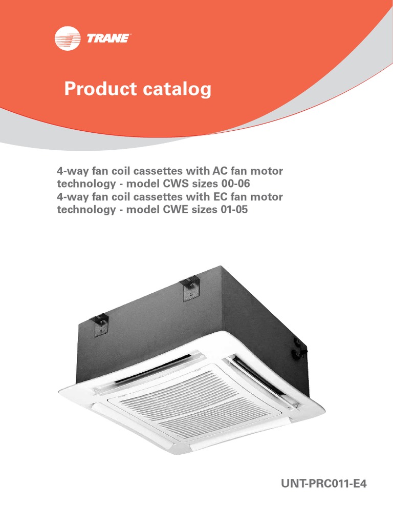 Trane CC Fcu Cws-Cwe - Catalog | PDF | Thermostat | Electric Heating