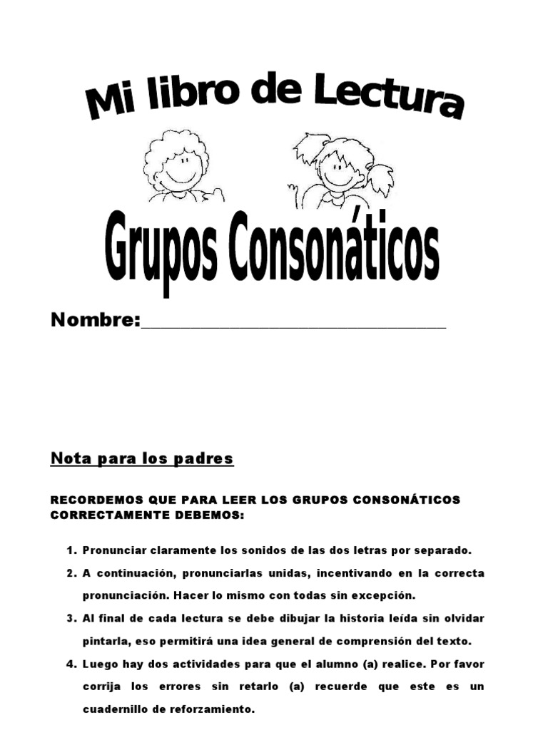 Actividades de Grupos Consonánticos | PDF | Ocio | Naturaleza