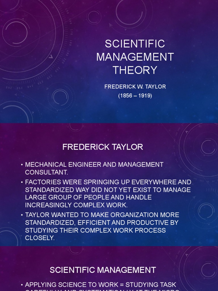 Scientific Management Theory | PDF | Employment | Labor