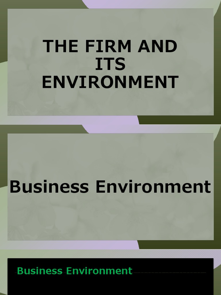 Understanding Firm Environments | PDF | Swot Analysis | Economies