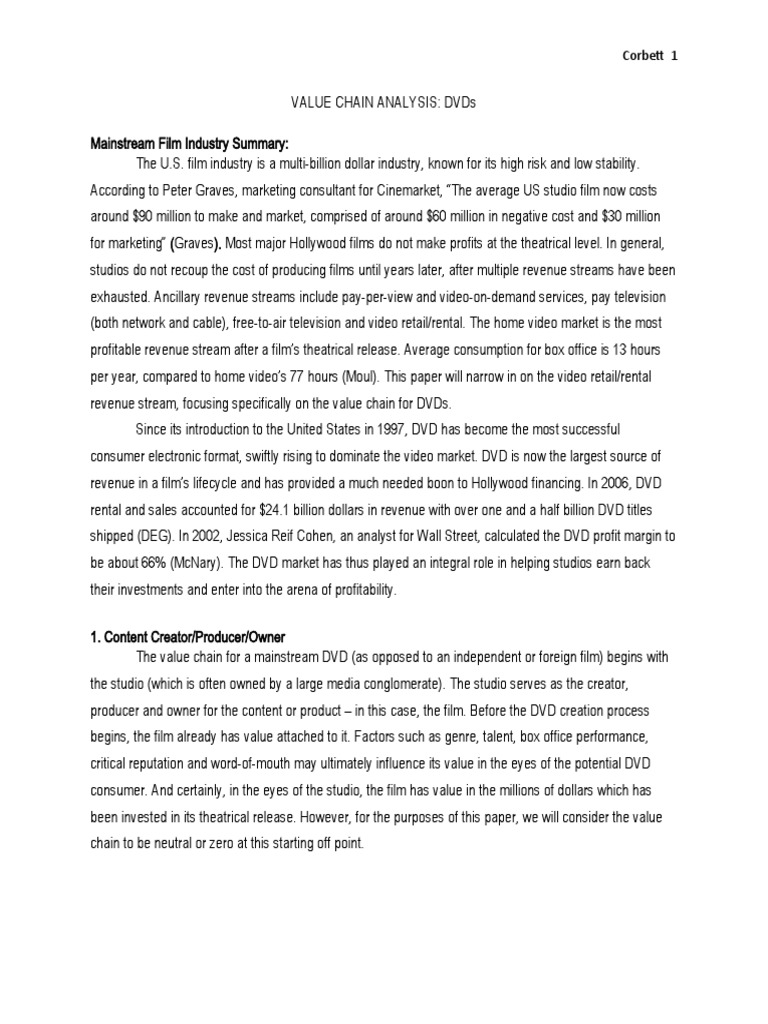 Value Chain Paper | PDF