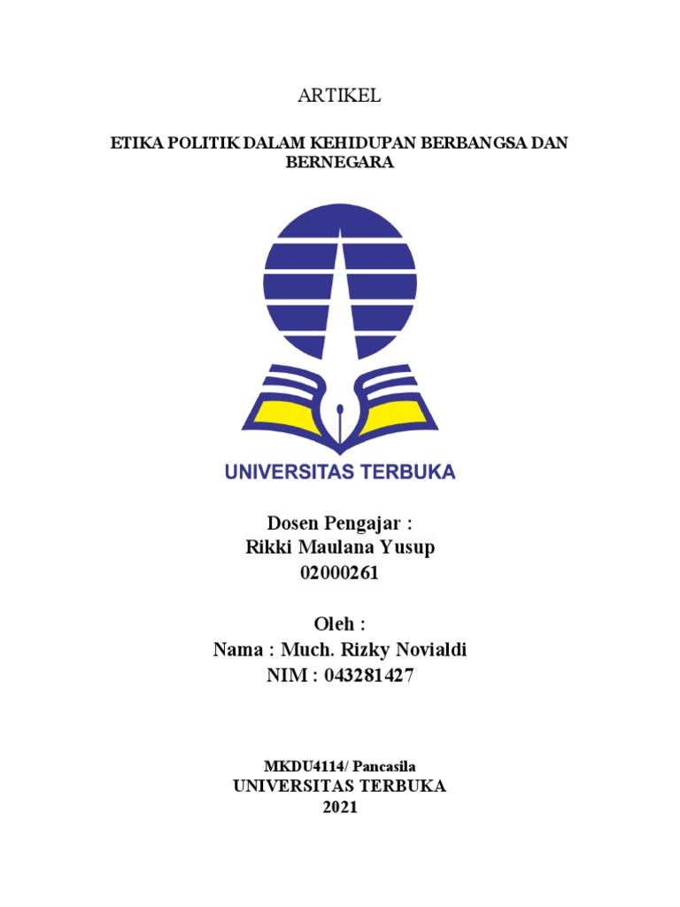 Much. Rizky Novialdi-043281427-Tugas 3-MKDU4114.27 - PANCASILA | PDF