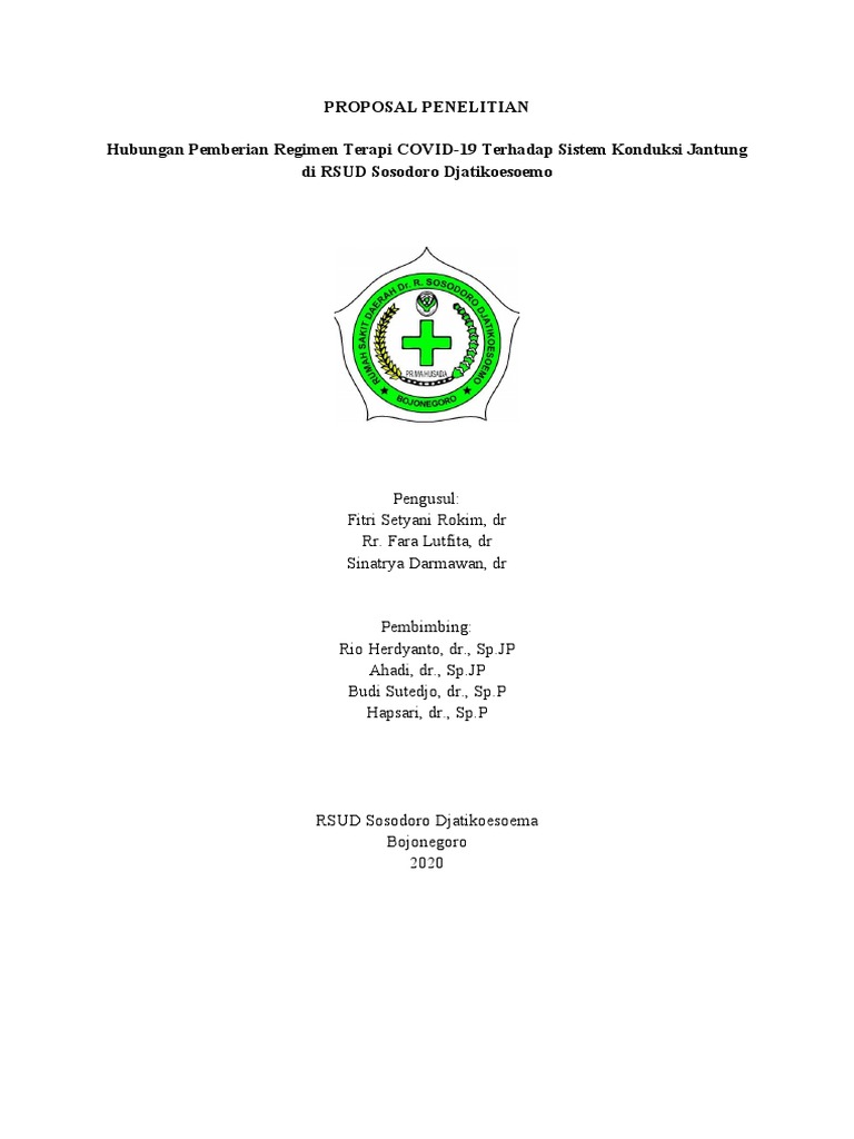 PROPOSAL PENELITIAN COVID-19 Edit 26 Juli 2020 | PDF | Kesehatan ...