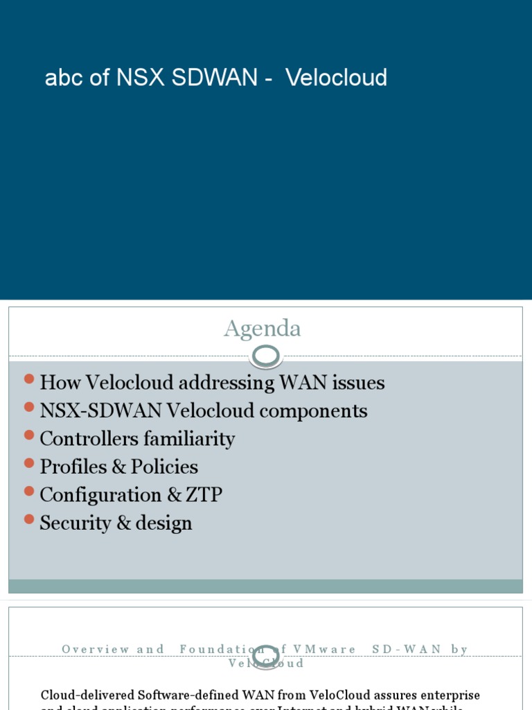 Abc of NSX SDWAN - Velocloud | PDF | Virtual Private Network | Computer Network