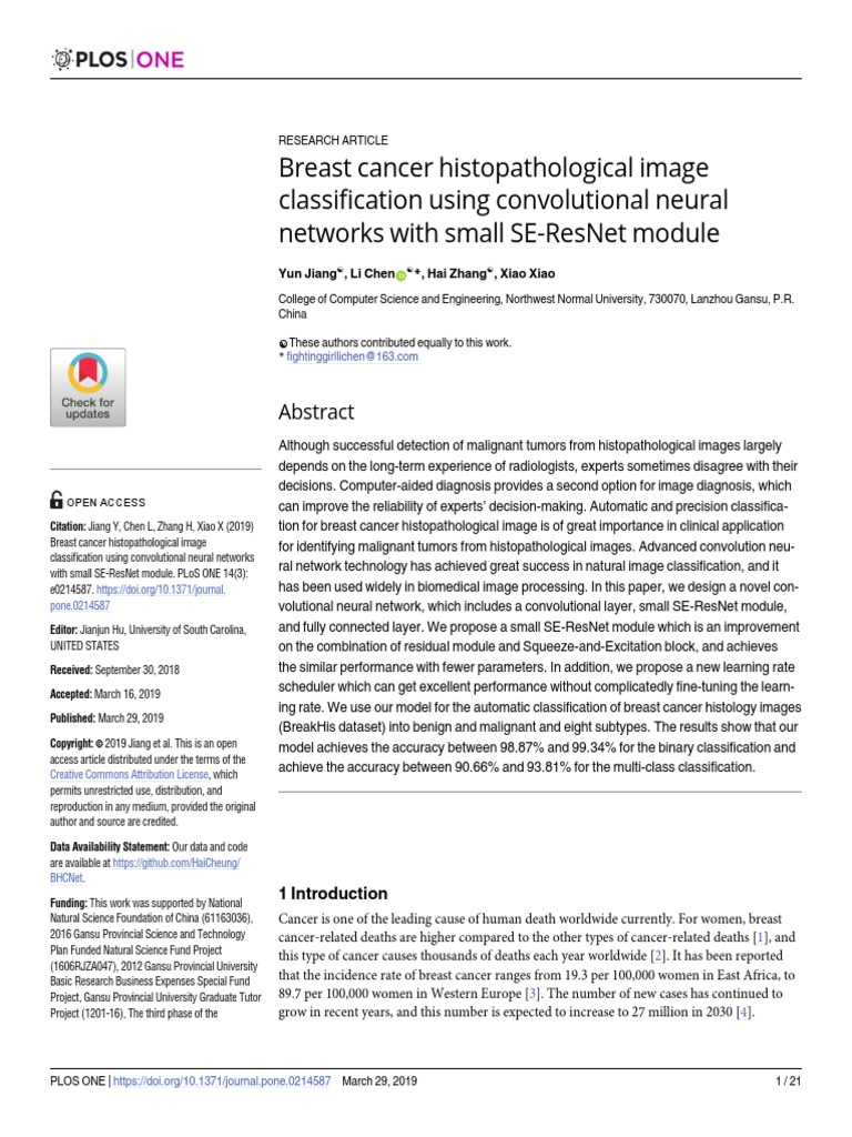 Breast Cancer Histopathological Image Classification Using ...