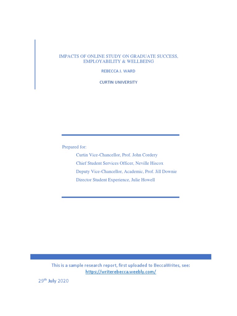 Impacts of Online Study On Graduate Success | PDF | Educational ...
