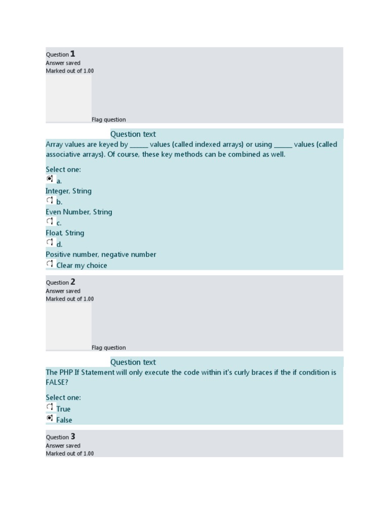 Web Application Midterm Exam | PDF | C (Programming Language) | Array ...