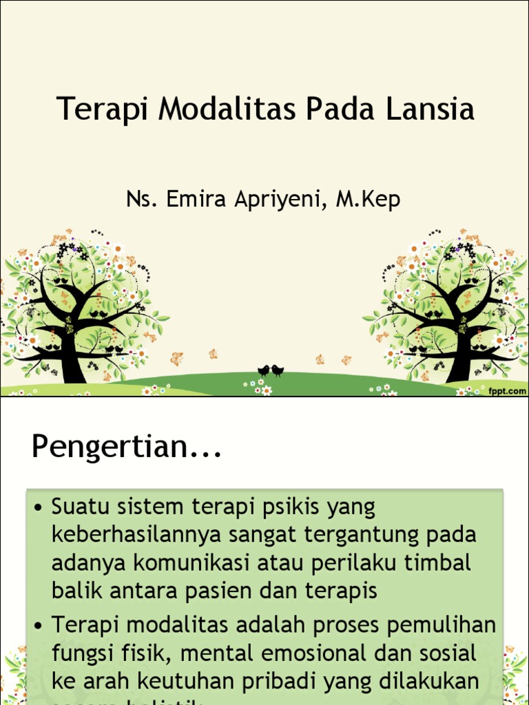 Terapi Modalitas untuk Lansia | PDF