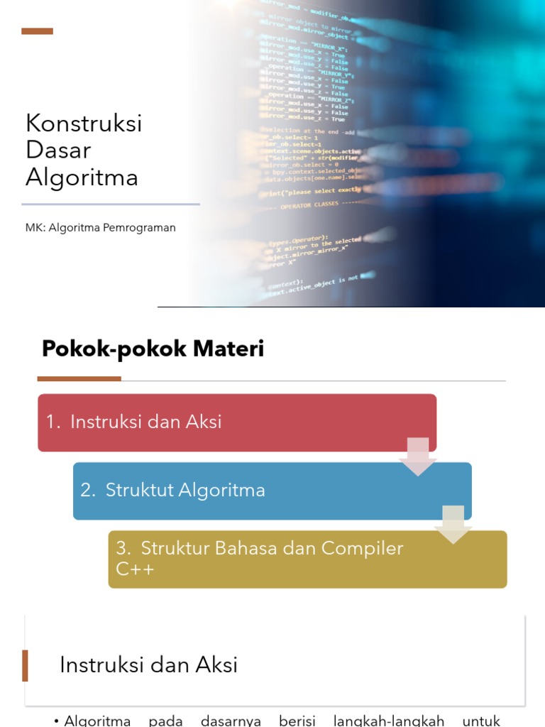 02-Konstruksi Dasar Algoritma-Algoritma Pemrograman | PDF | Komputer