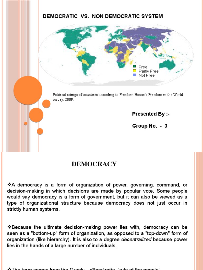 Differences Between Democratic and Non-Democratic Systems | PDF ...