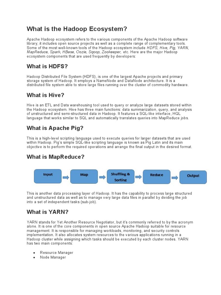 What Is The Hadoop Ecosystem? | PDF | Apache Hadoop | Apache Spark