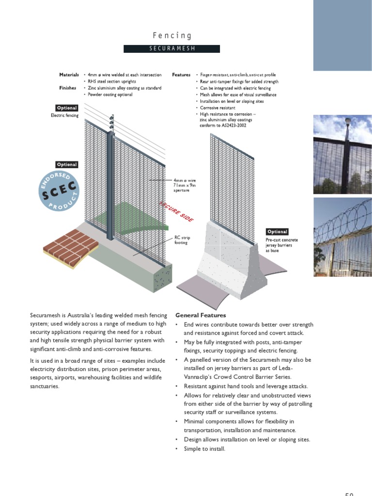 Securamesh: High-Security Fencing System | PDF