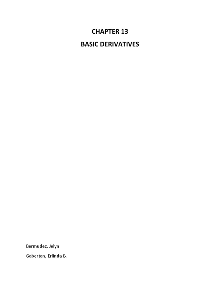 Chapter 13 - Basic Derivatives | PDF | Option (Finance) | Swap (Finance)