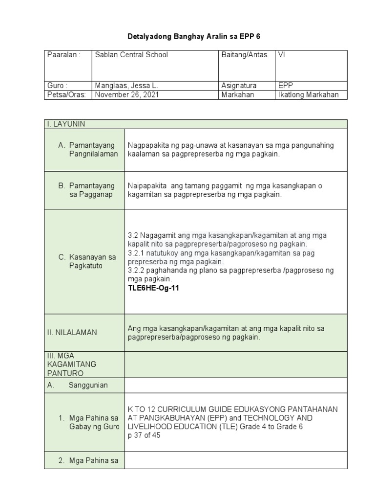 Final Epp Lesson Plan | PDF