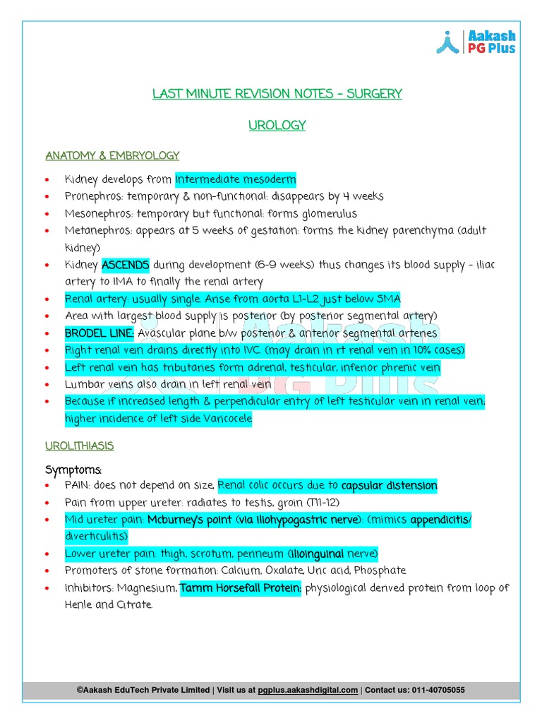 Aakash Neet PG Notes | Download Free PDF | Prostate Specific Antigen ...