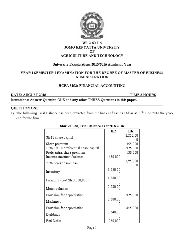 Financial statements analysis of Jerry Ltd | PDF | Dividend | Expense