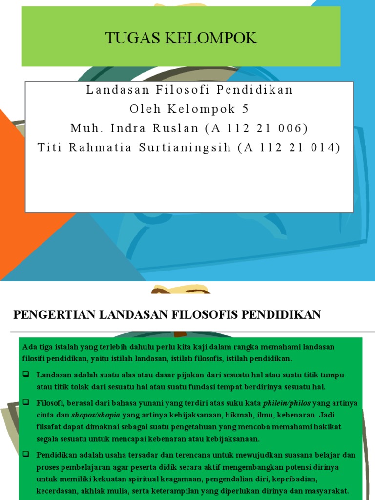 Landasan Filosofis Pendidikan Klmpok 5 | PDF | Filsafat