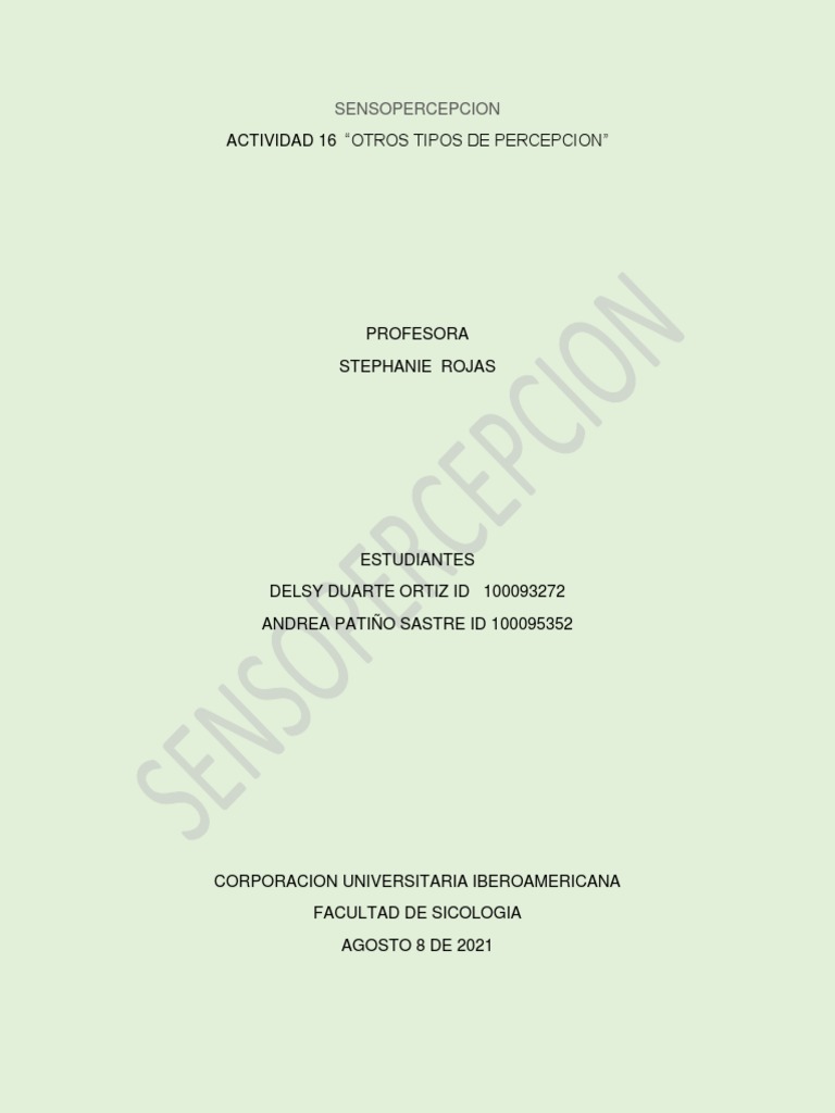 SENSOPERCEPCION | PDF | Color | Percepción