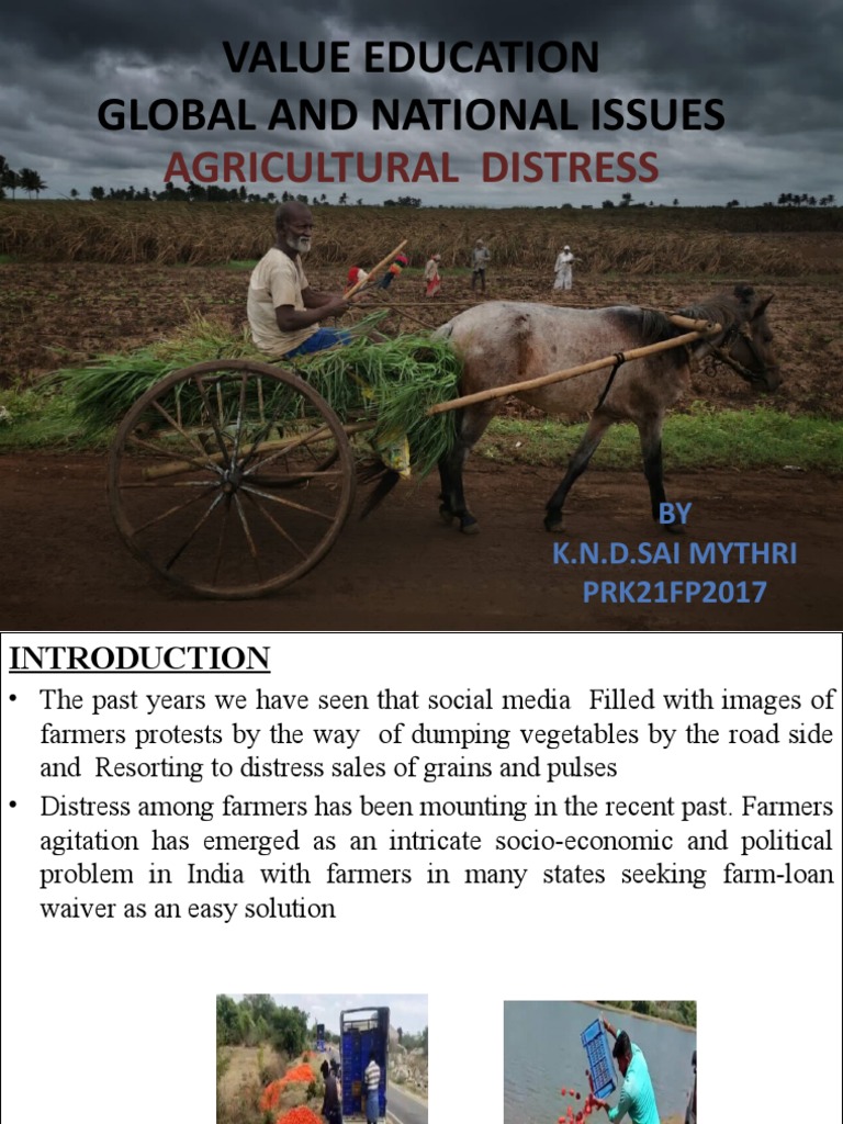 Agricultural Distress: Value Education Global and National Issues | PDF ...