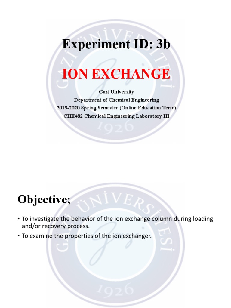 Experiment ID: 3b: Ion Exchange | PDF | Ion Exchange | Ion