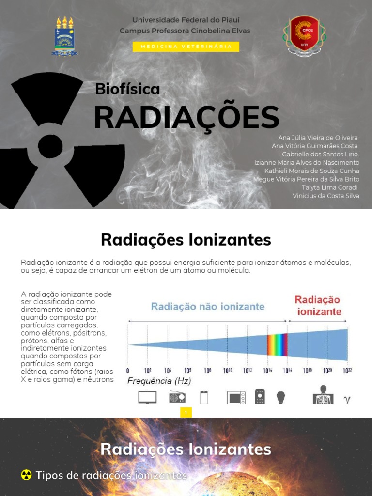 Trabalho de Biofísica - Radiações | PDF | Radiação eletromagnética ...