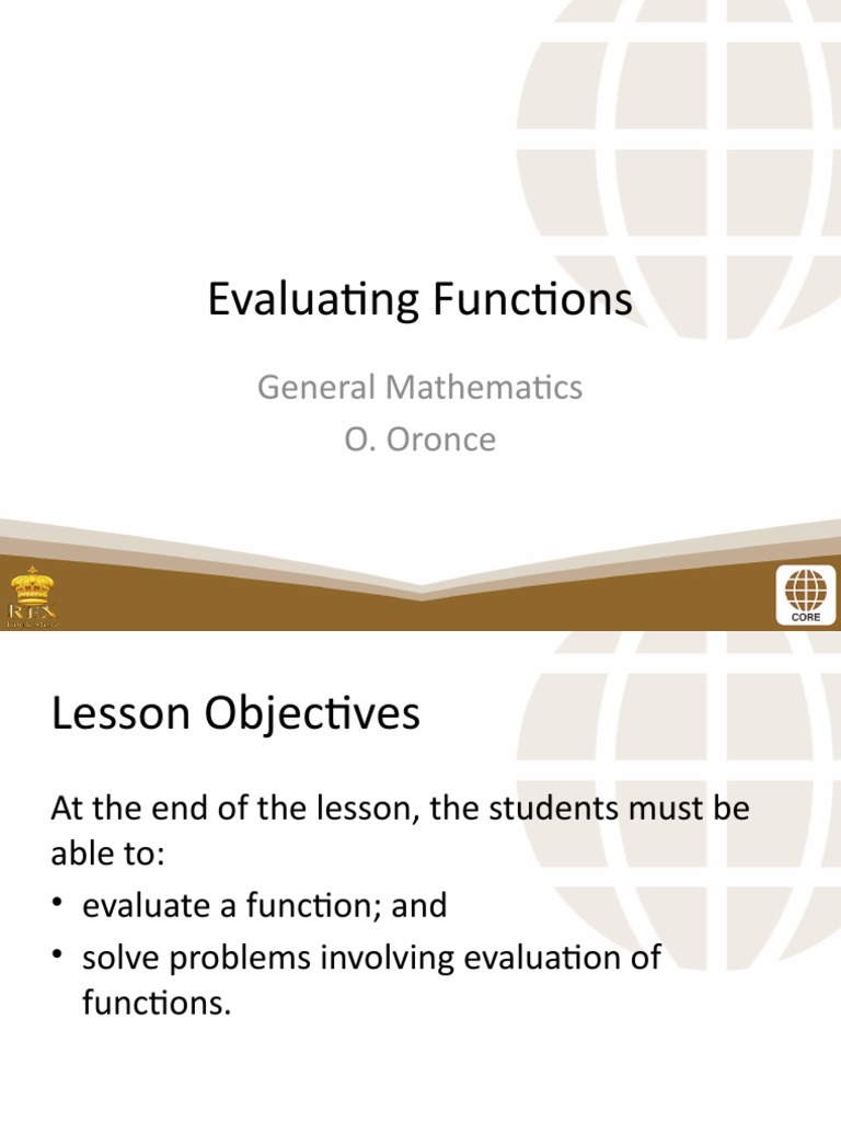 2 Evaluating Functions | PDF | Function (Mathematics) | Fahrenheit