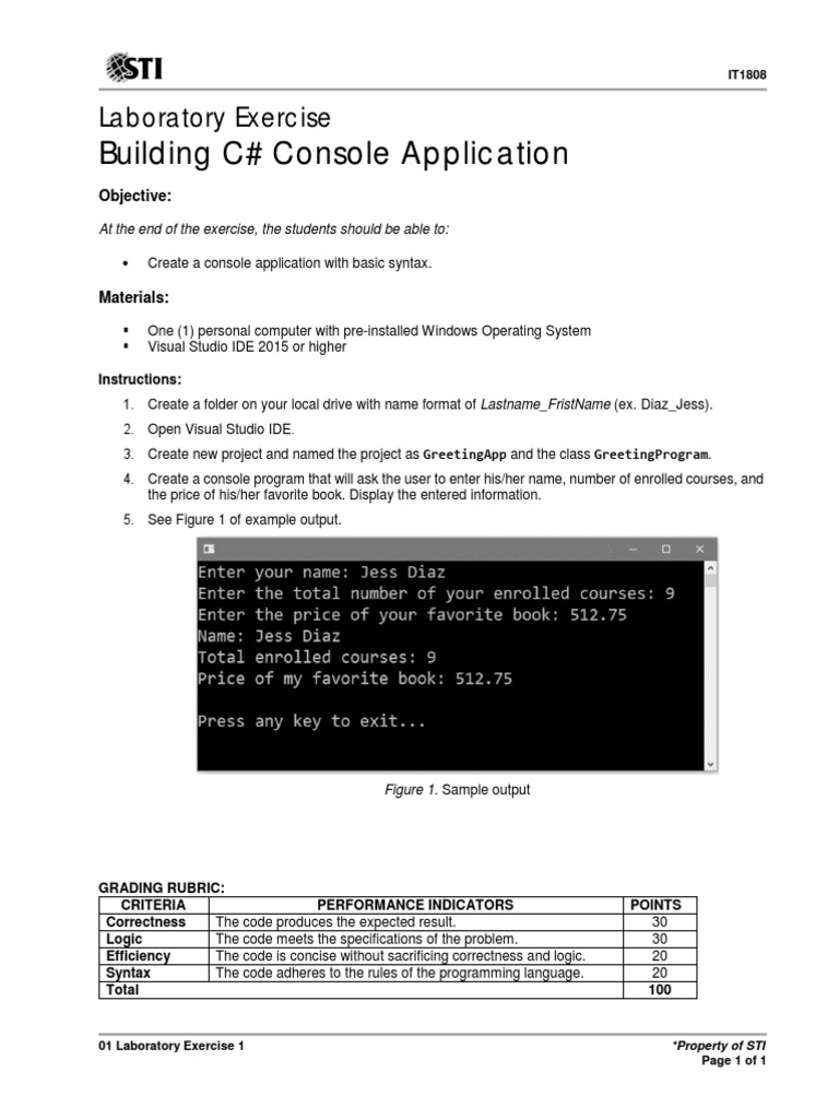 C# Console App Lab Exercise Guide | PDF | Art | Computers
